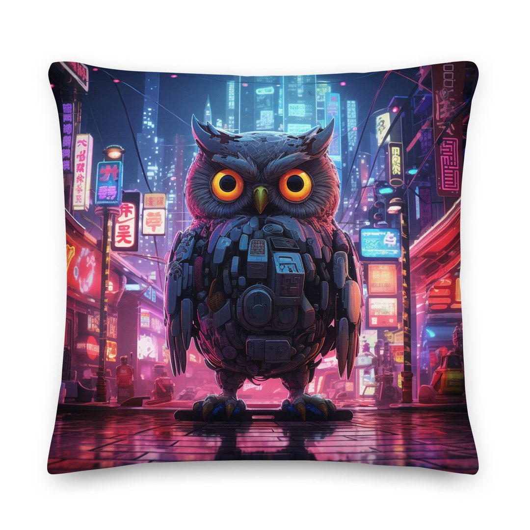 Night Owl Cushion Cover - Etsy