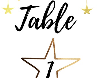 Star Table Numbers | Etsy