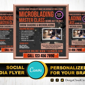 MICROBLADING FLYER TEMPLATE D.I.Y Canva Microblading Flyer - Etsy Canada