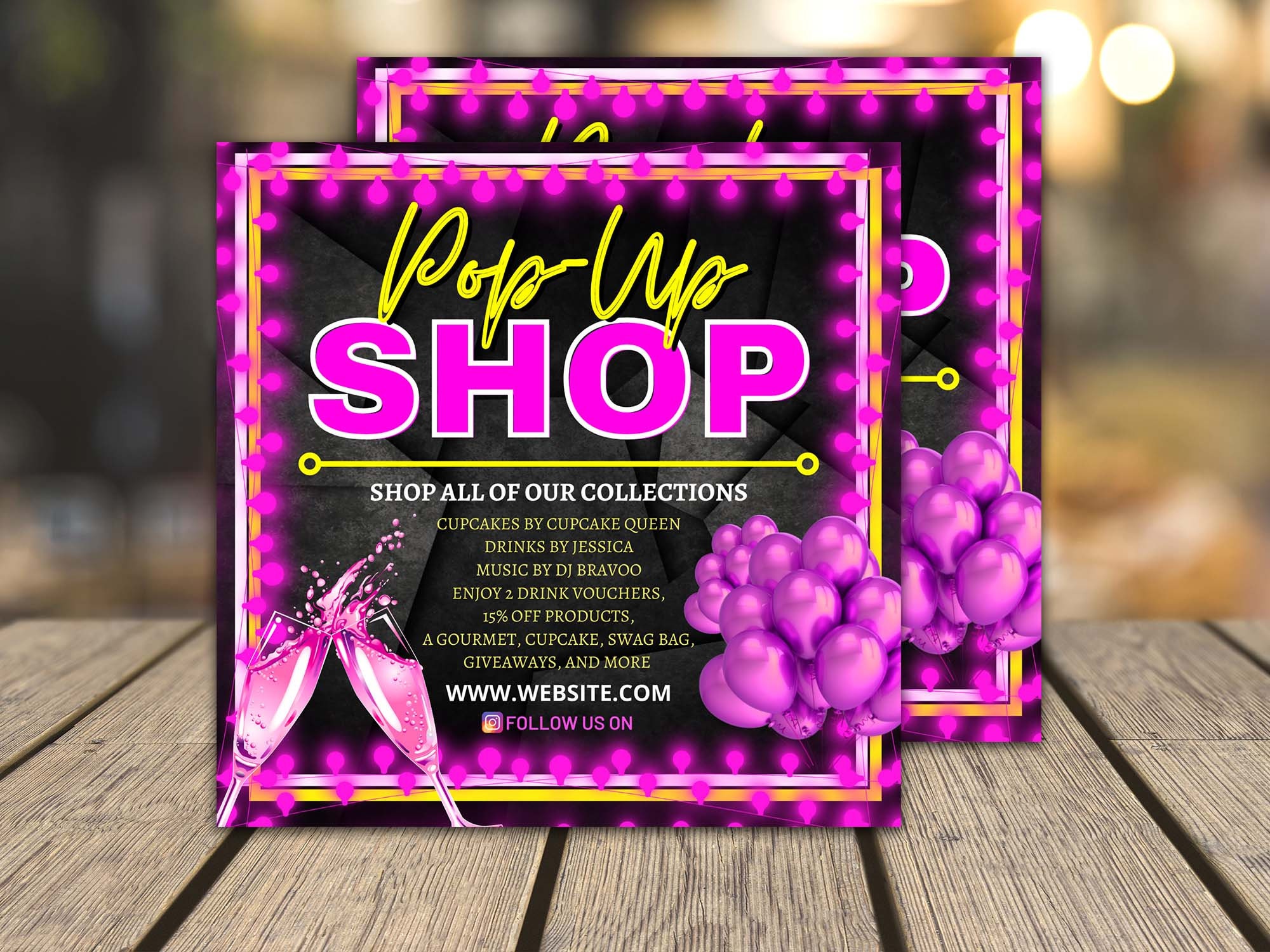POP UP SHOP Flyer D I Y Canva Pop Up Shop Flyer Template Etsy