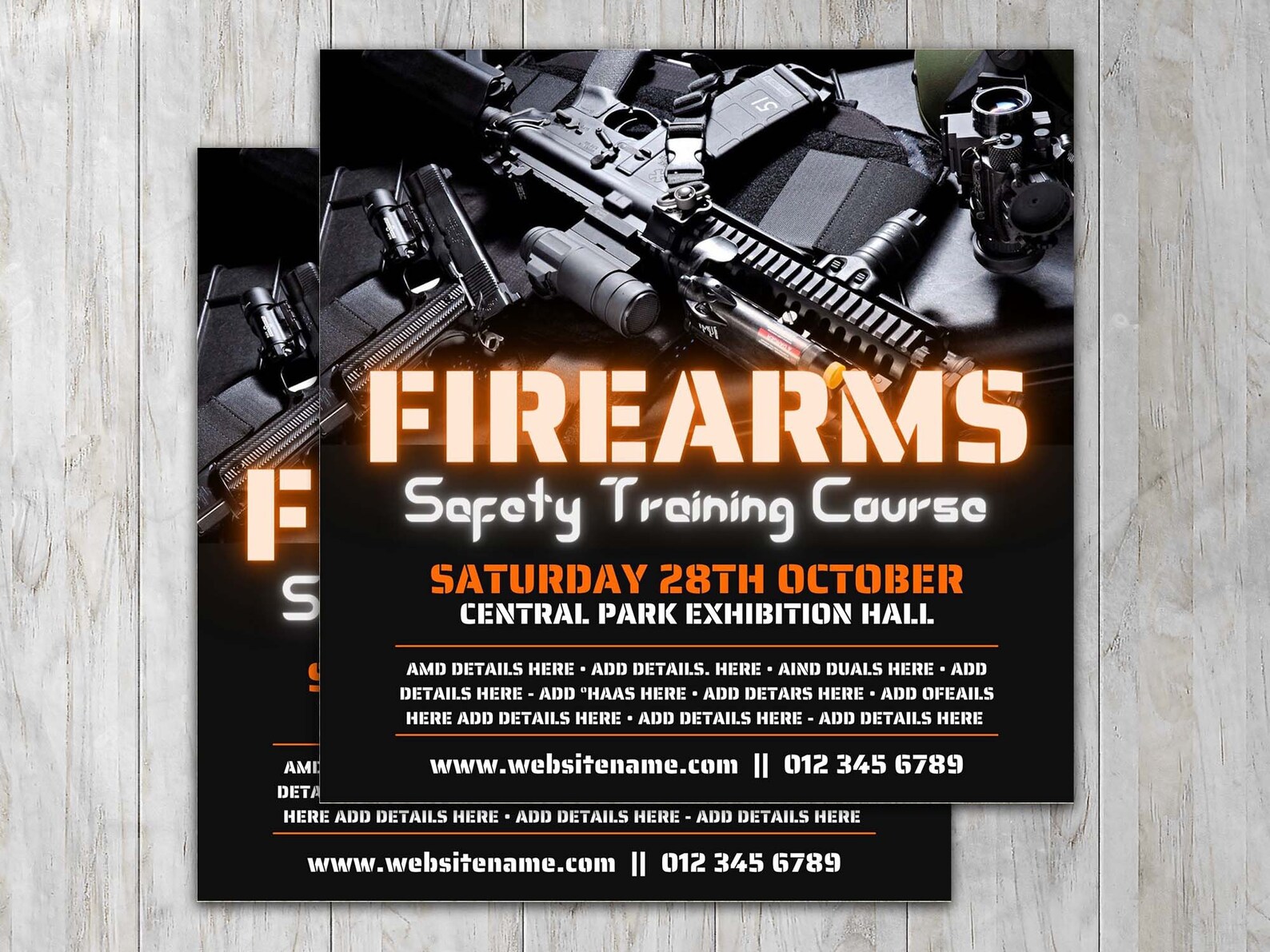 Firearms Training Flyer Canva Firearms Training Flyer | Etsy