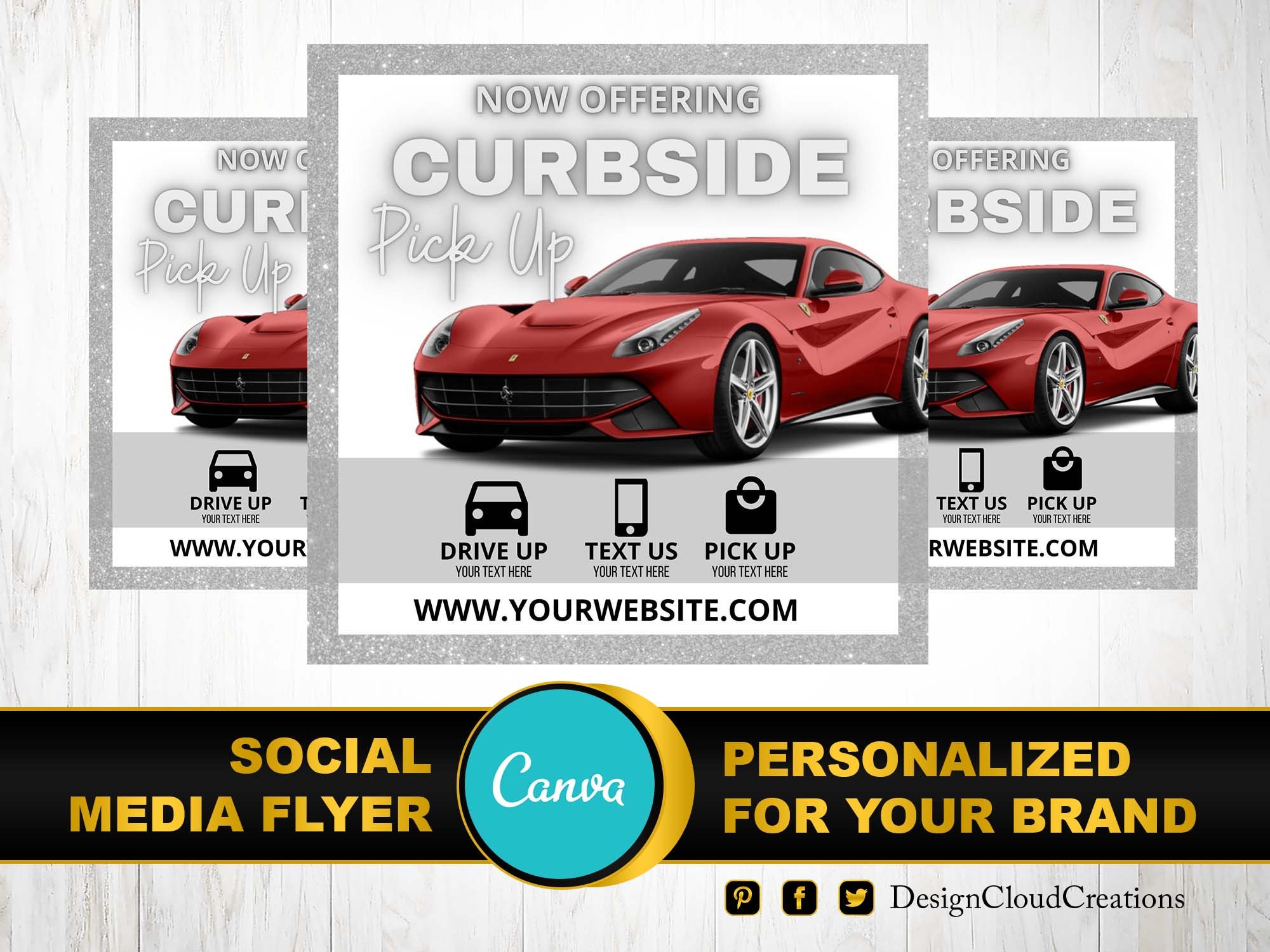 Paper & Party Supplies Design & Templates CURBSIDE PICKUP FLYER D.I.Y ...