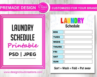 Laundry Chore Chart - Etsy