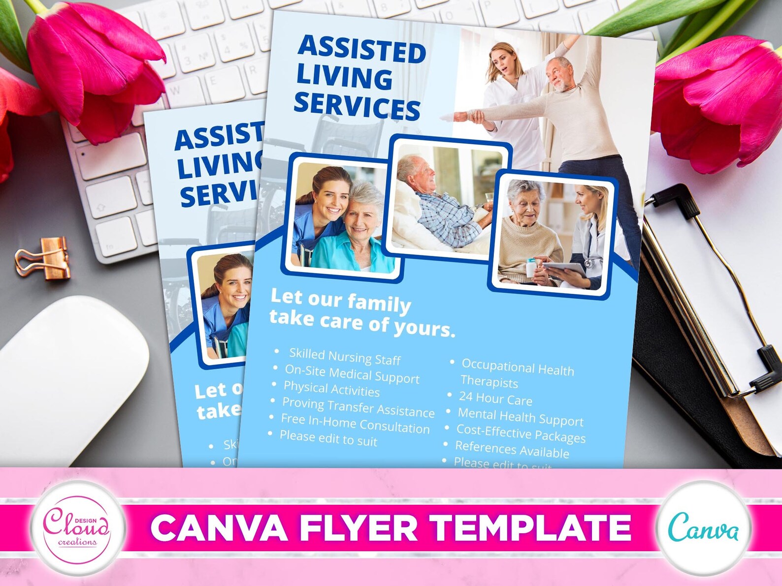 Home Care Flyer Canva Template. - Etsy