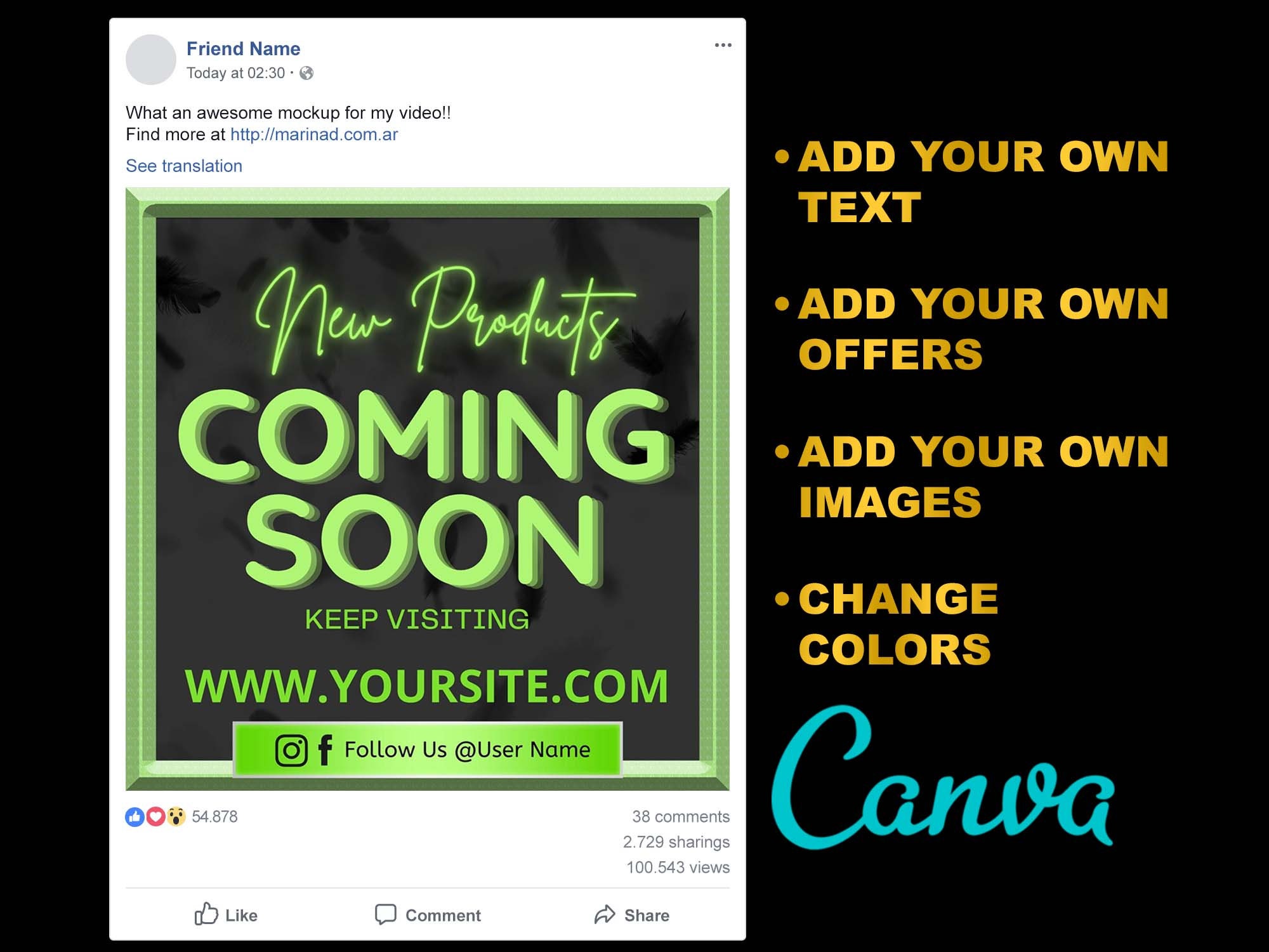 COMING SOON FLYER D I Y Canva Coming Soon Flyer Template Etsy