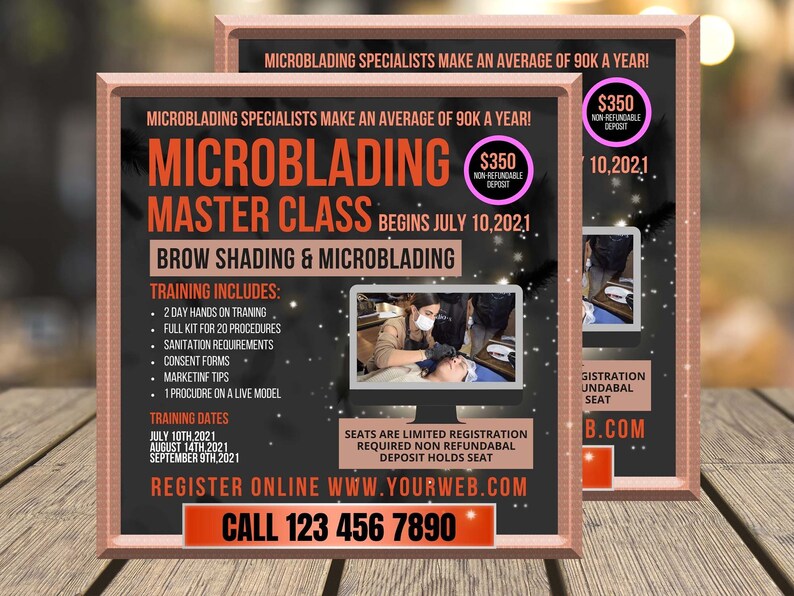 MICROBLADING FLYER TEMPLATE D.I.Y Canva Microblading Flyer - Etsy Canada