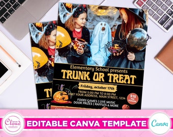 Trunk or Treat Flyer Canva - Etsy