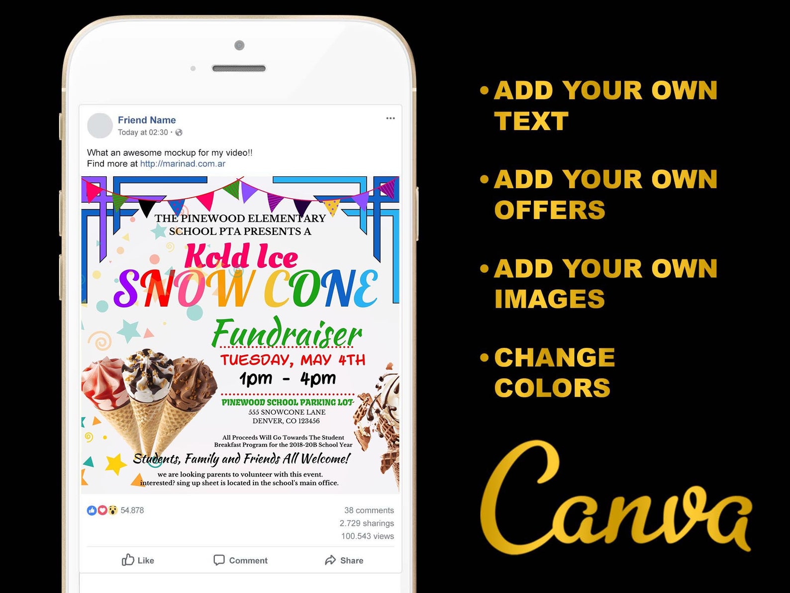 Snow Cone Flyer Template