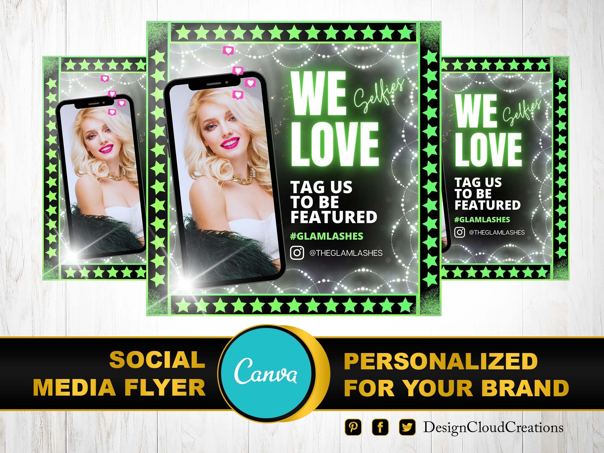 Paper Stationery Social Media Flyer Canva Template Flyer Template Tag ...