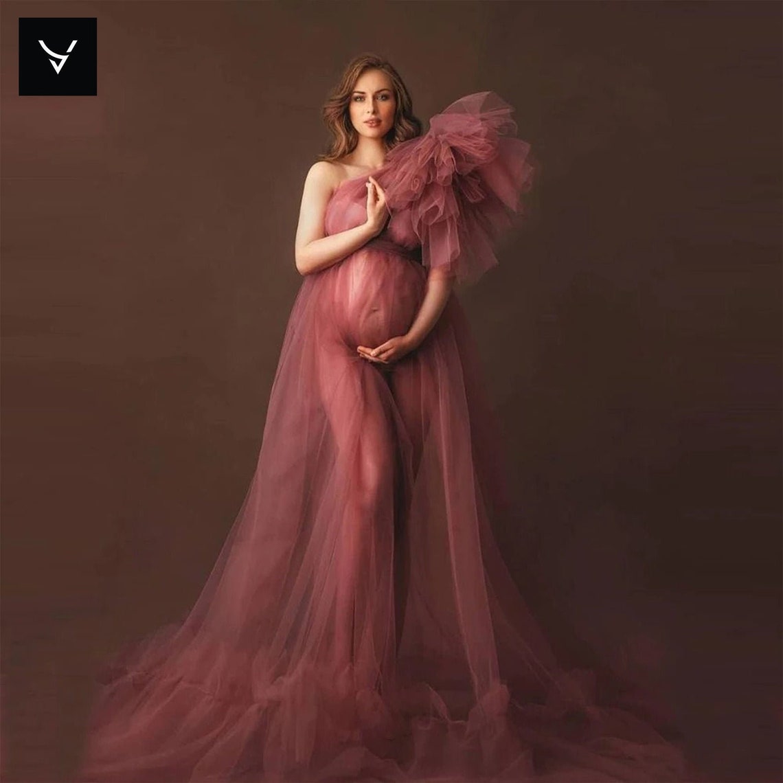 Tulle Maternity Robe Tulle Maternity Dress Pregancy Etsy