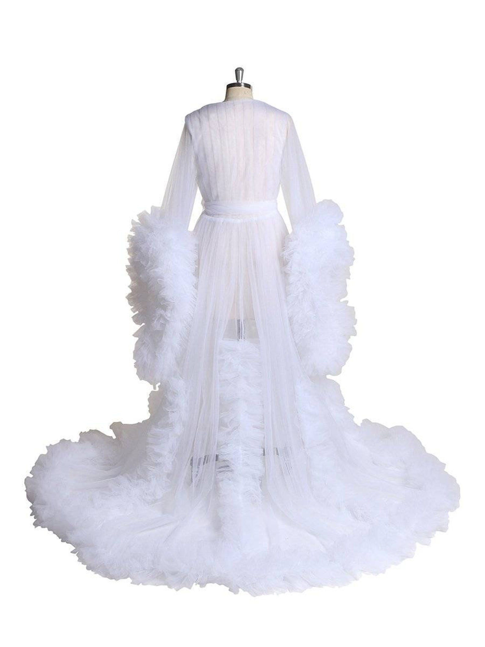 Bridal Robe With Tulle / Wedding Robes for Bride / Long Bride - Etsy