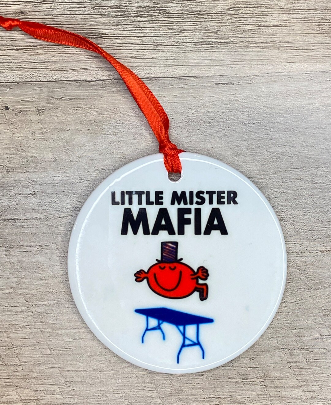 Little Mister Mafia Ceramic Christmas Ornament - Handmade - Buffalo - Etsy