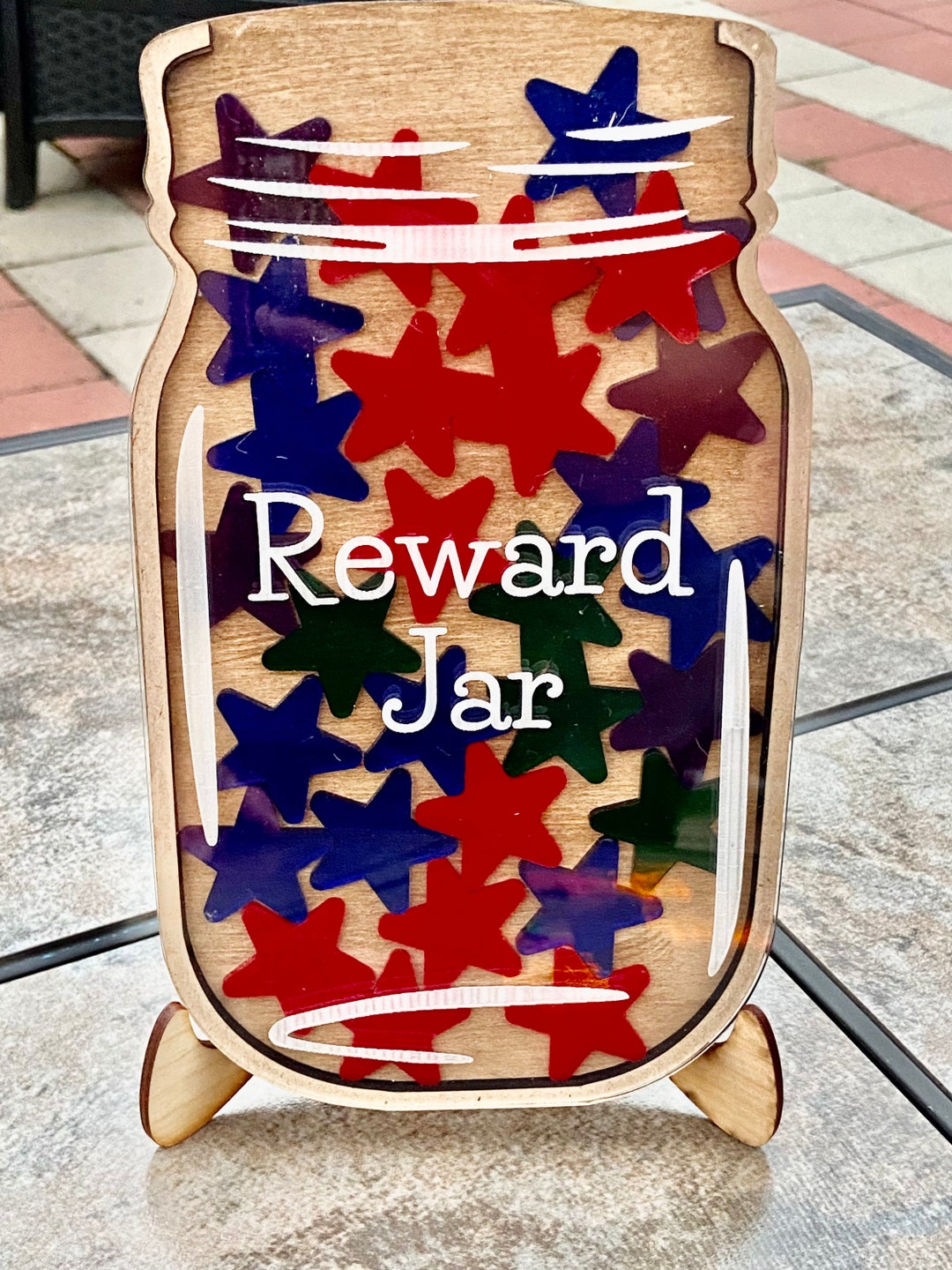 Reward Jar - Wood and Acrylic - Can Be Personalized - Handmade ...