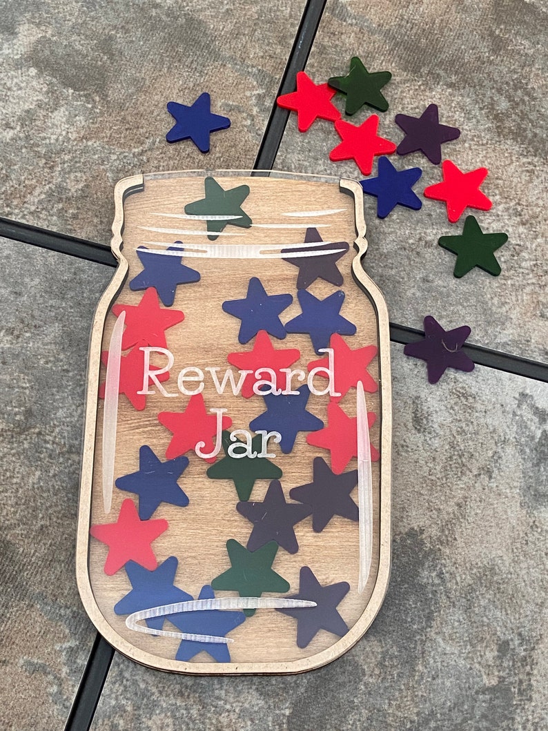 Reward Jar - Wood and Acrylic - Can Be Personalized - Handmade ...