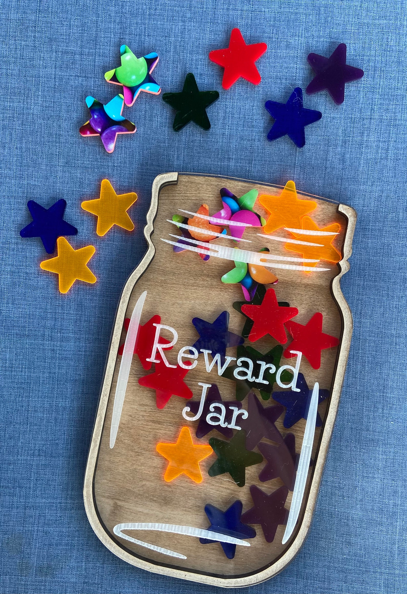 Reward Jar - Wood and Acrylic - Can Be Personalized - Handmade ...