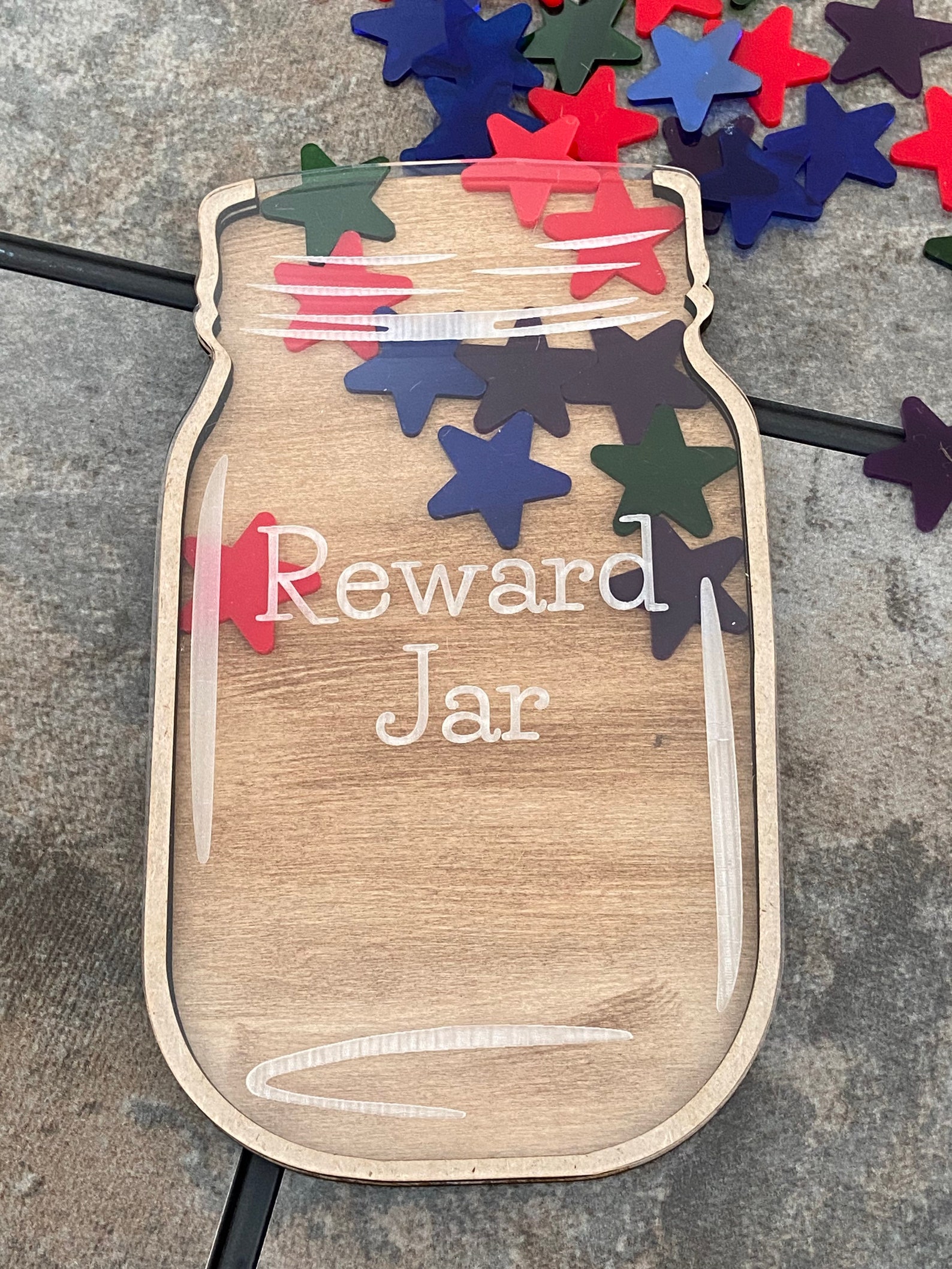 Reward Jar - Wood and Acrylic - Can Be Personalized - Handmade ...