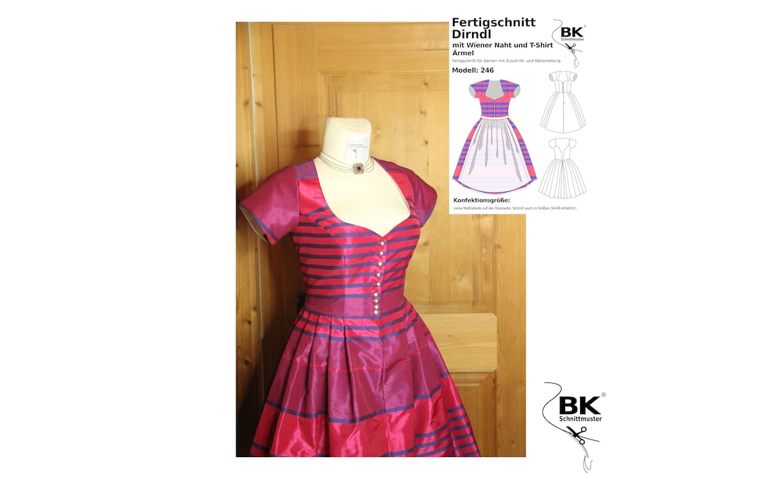 Dirndl Patterns, Dirndl Dress Pattern, German Dirndl Dress Pattern, Bavarian Dirndl Dress ...