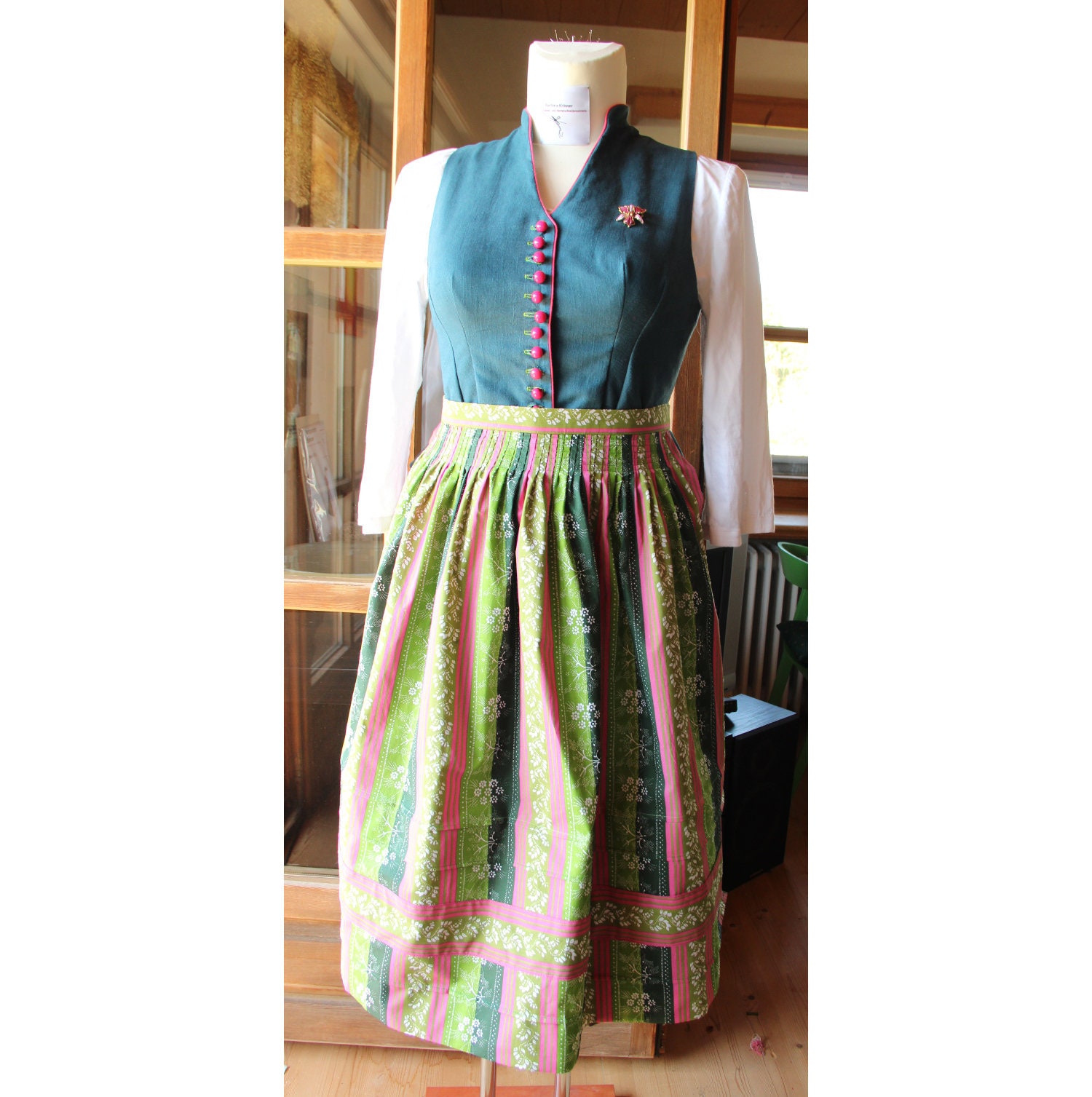 Unique original bavarian dirndl bodice with collar and | Etsy