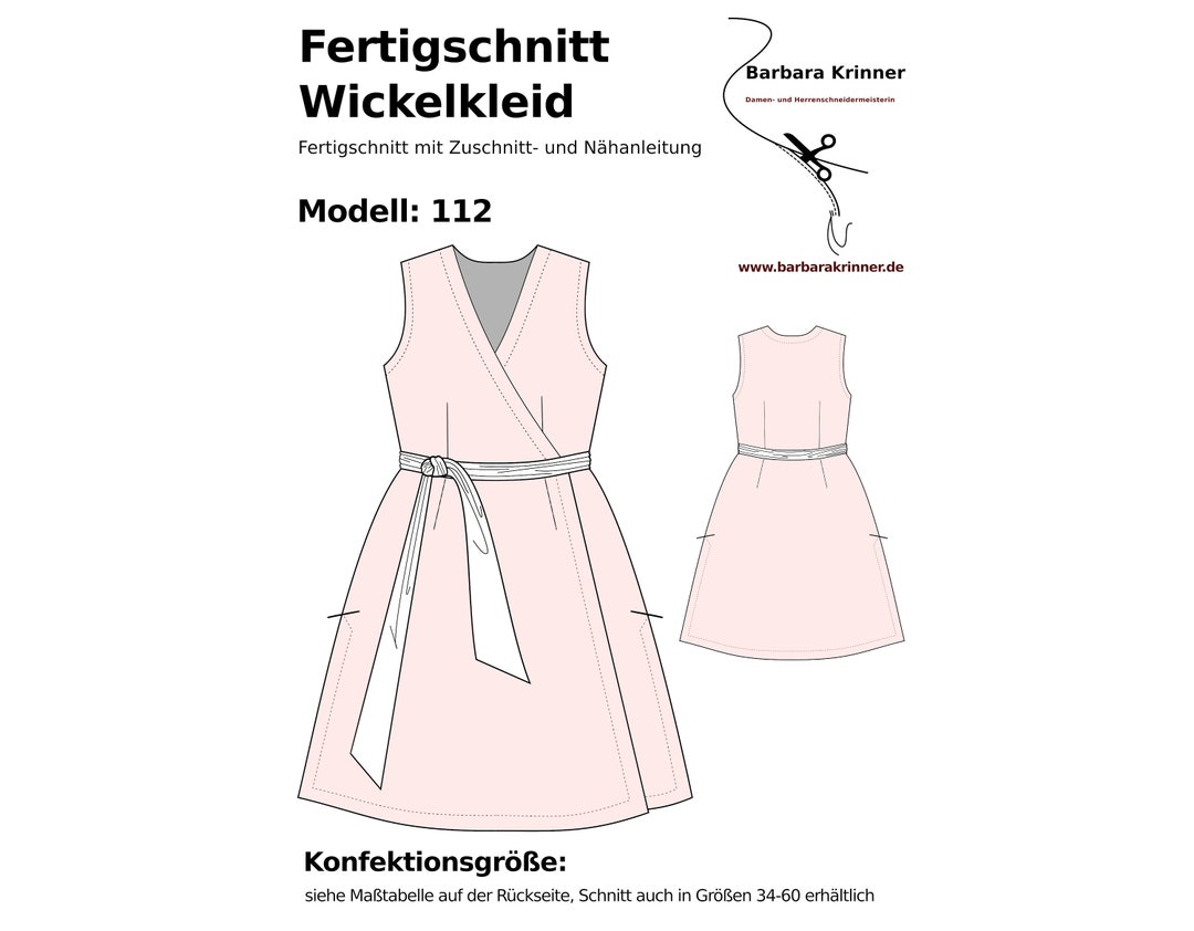 Wrap Dress Paper Sewing Pattern - Etsy