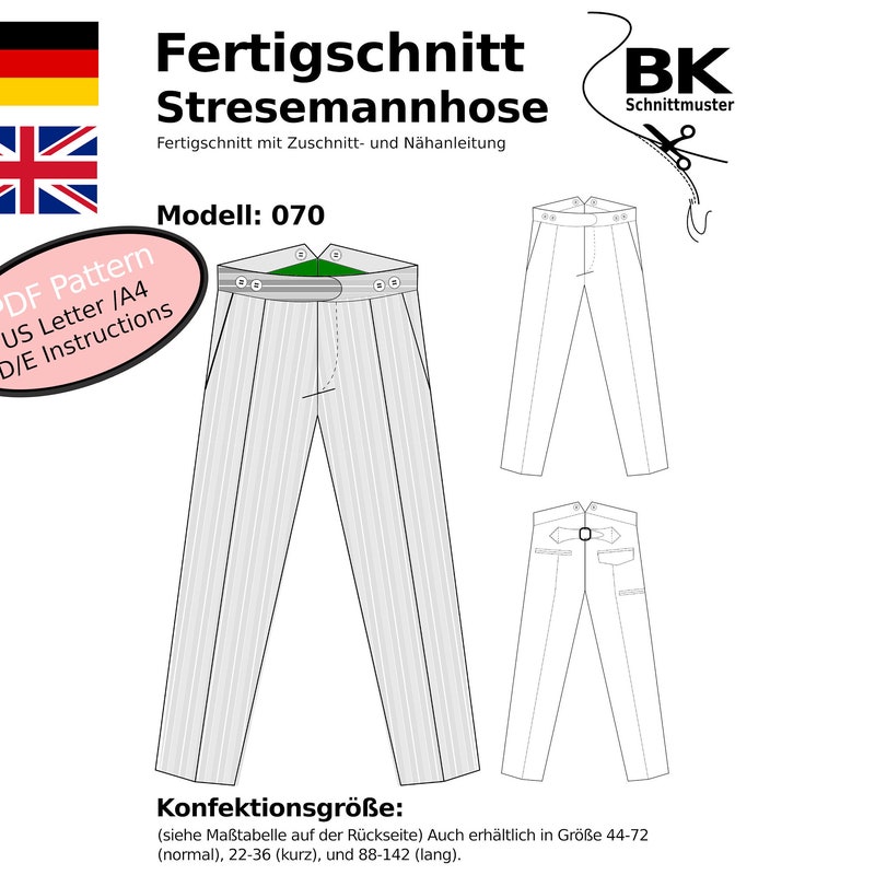 Mens Trouser Pattern - Etsy