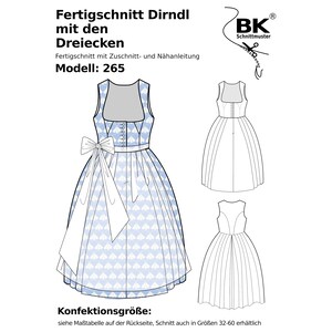 PDF Pattern - Size 40 - Dirndl 265 - Dirndl Patterns, Dirndl Dress Pattern, Plussize Dirndl ...