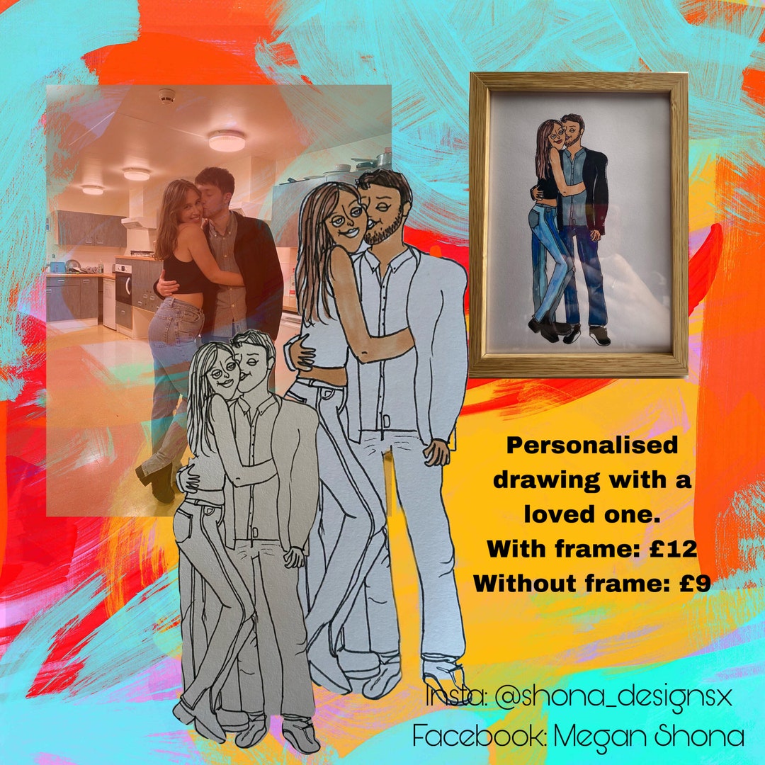 Personalised Drawing With a Loved One. - Etsy
