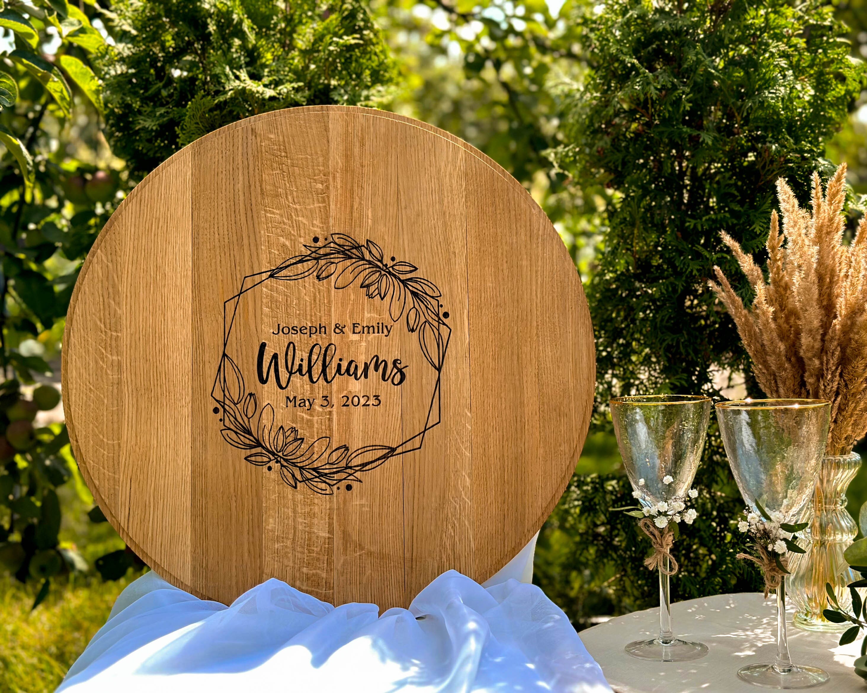 Custom Wedding Guest Book Decor Guest Book Alternative Wood Wedding ...