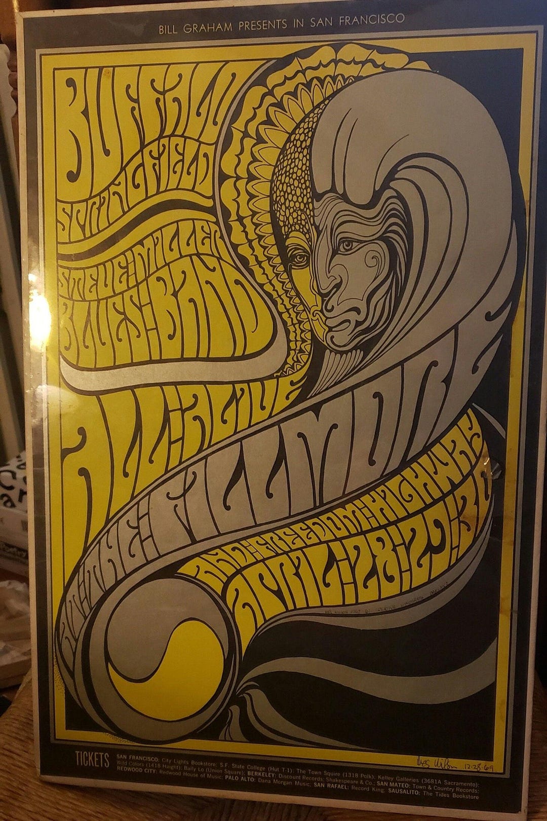 Wes Wilson Signed Fillmore West Poster - Etsy