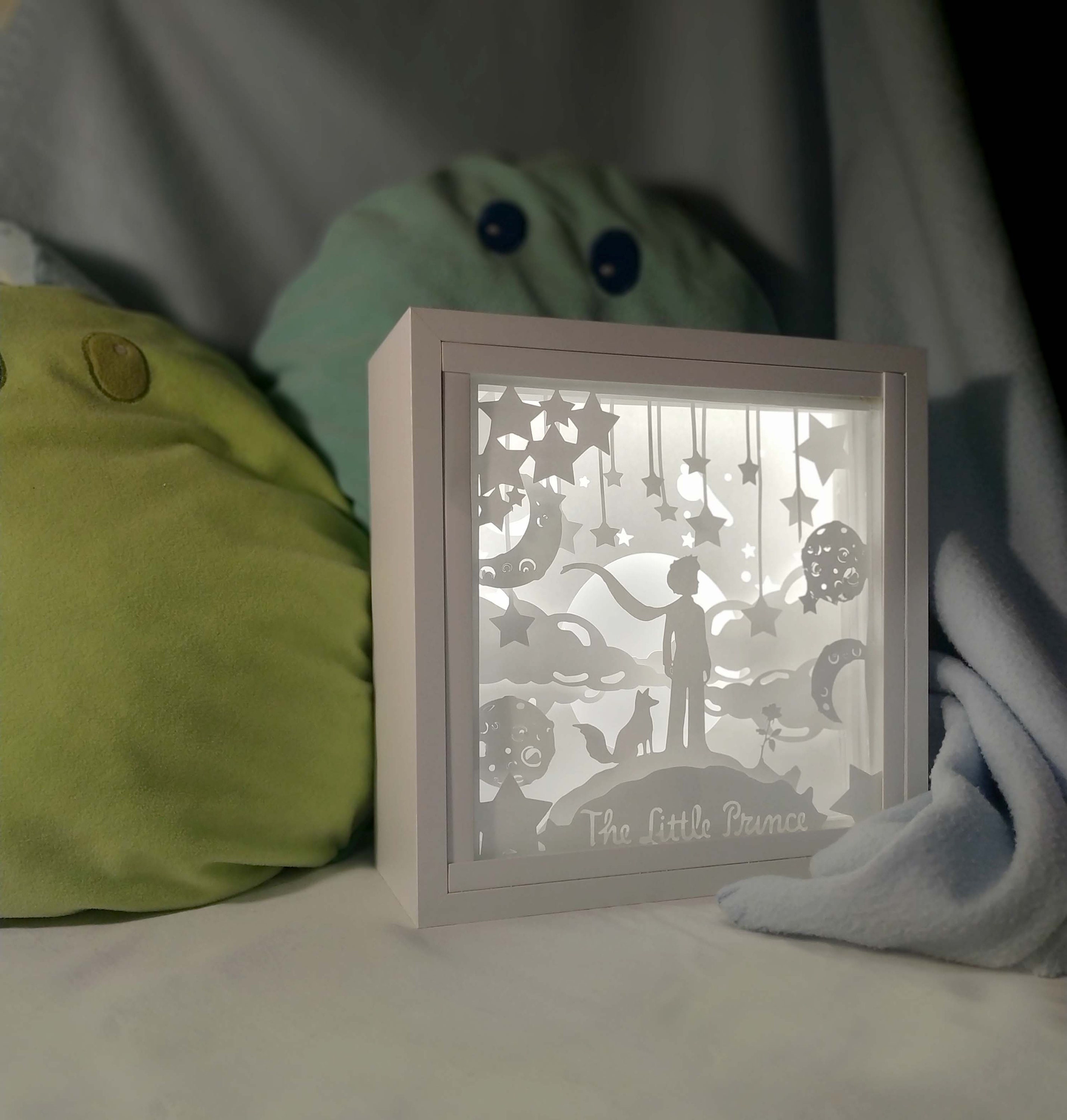 Lightbox Wood & Papercut "le Petit Prince" Inspired , Home Decor Lamp ...