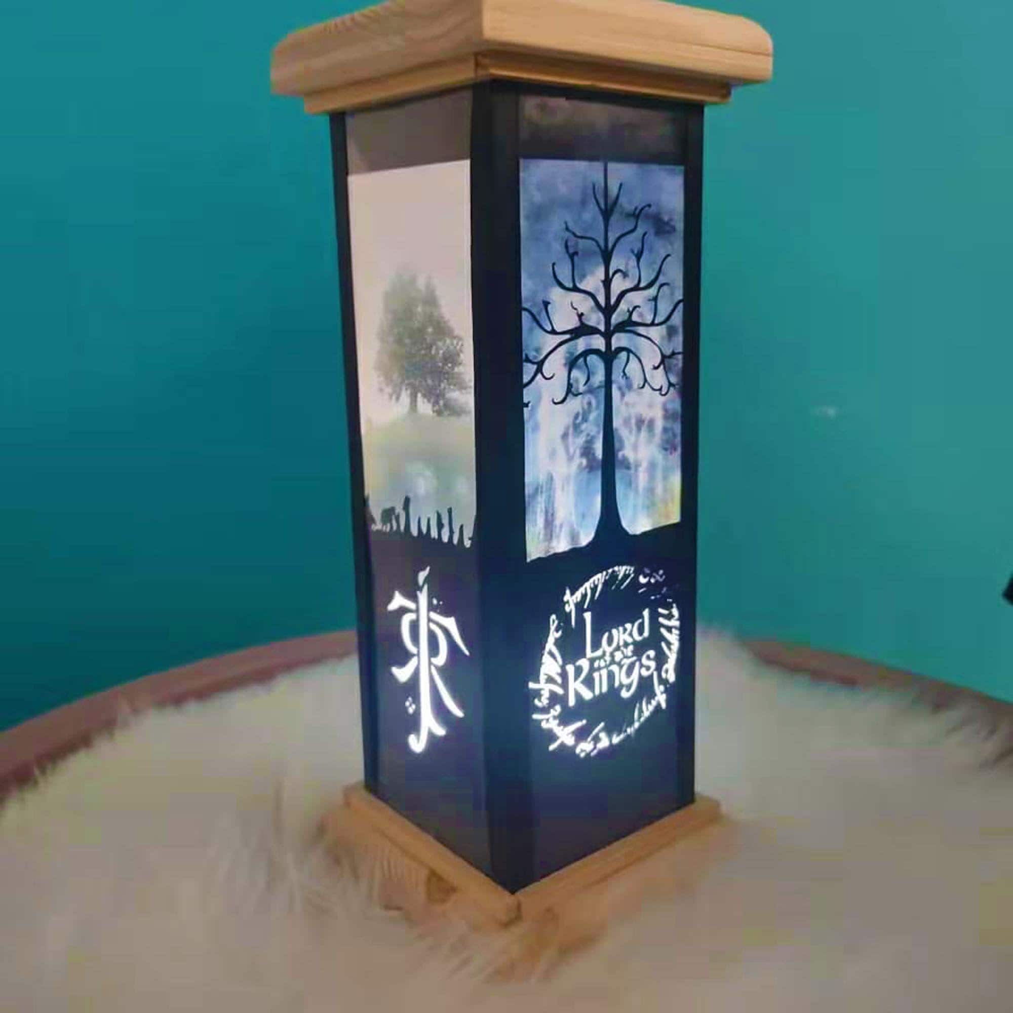 Lord of the Rings Inspired Luminary, Lightbox, Shadowbox, Wood and ...