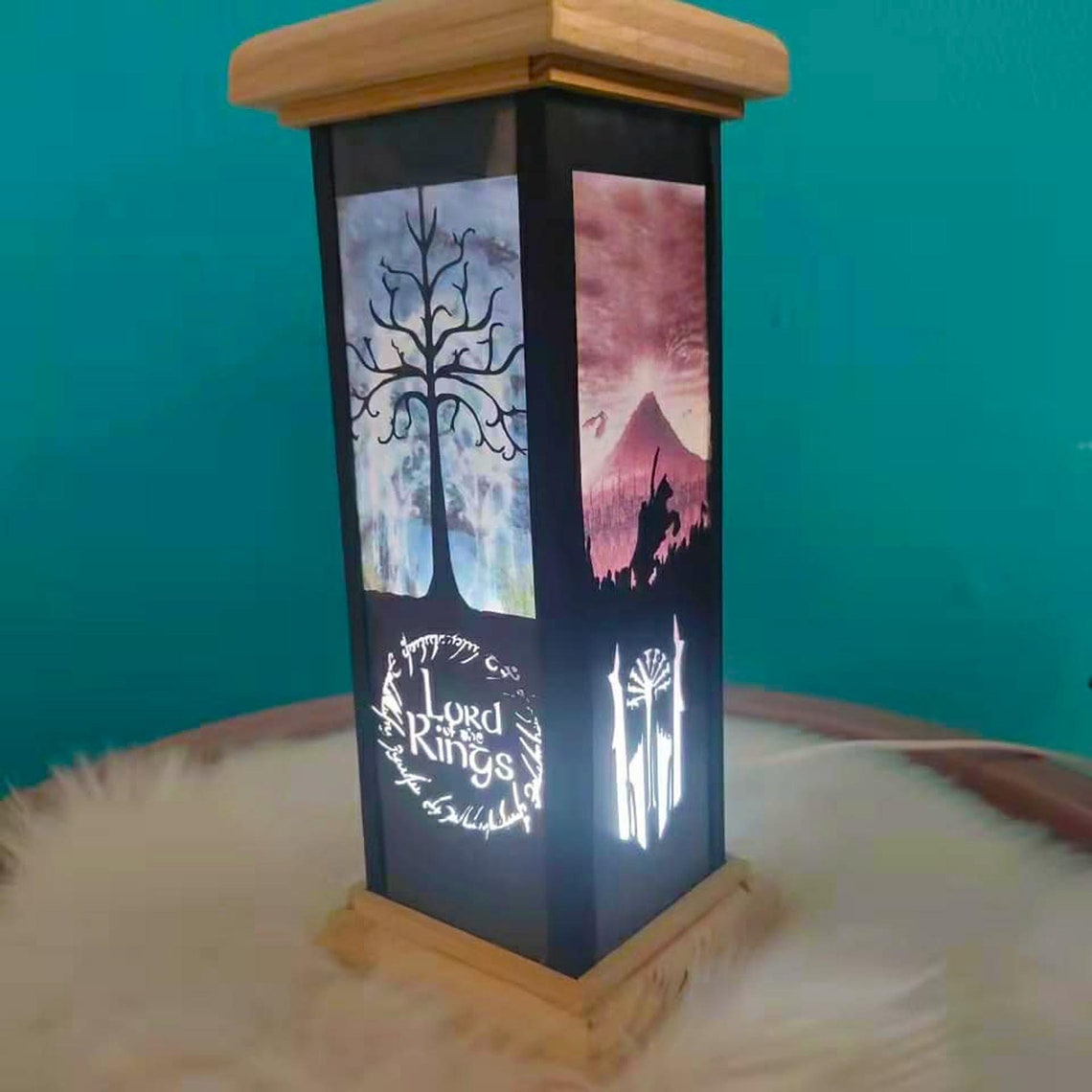Lord of the Rings Inspired Luminary, Lightbox, Shadowbox, Wood and ...