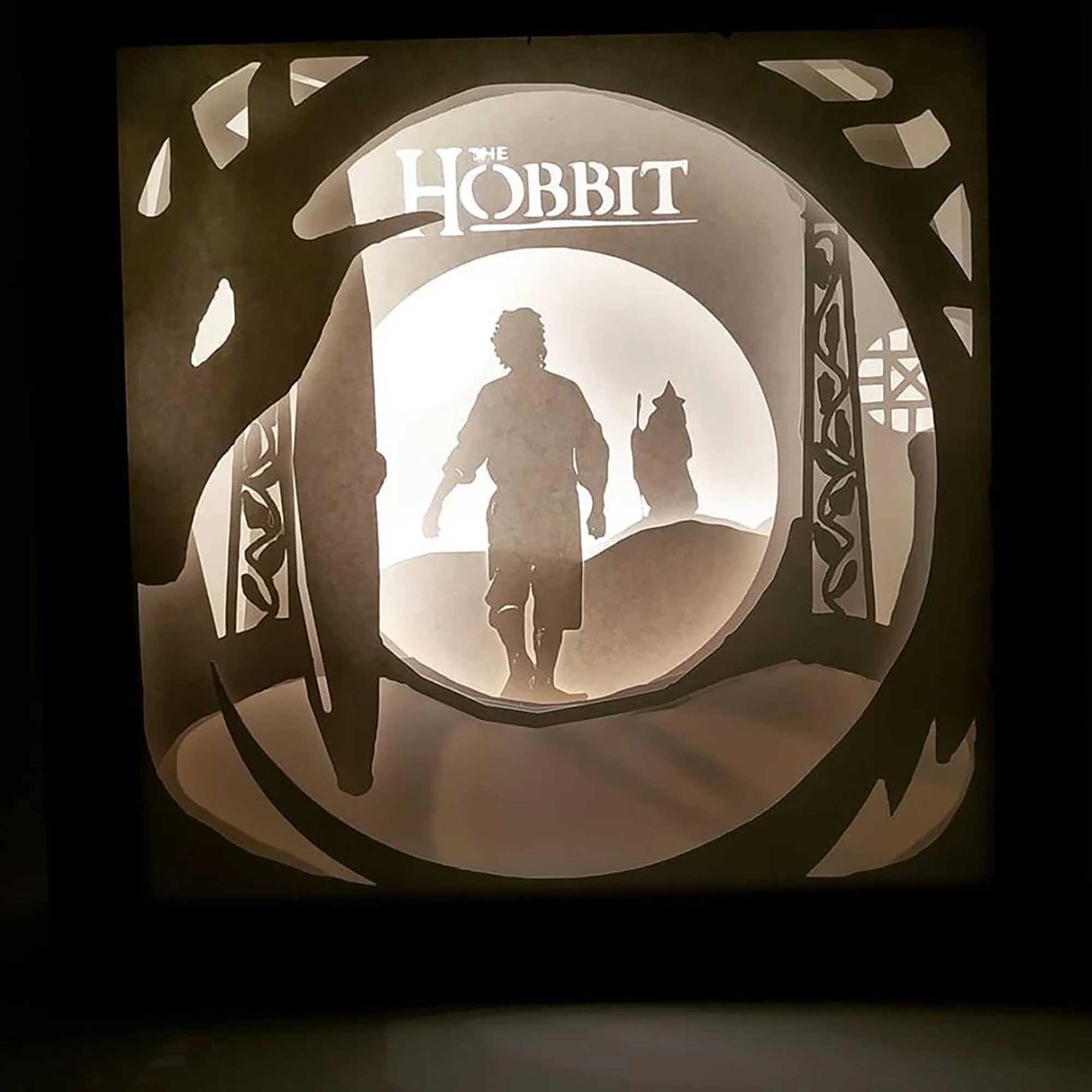 Lightbox Wood and Papercut lord of the Rings Inspired , Home Decor Lamp ...
