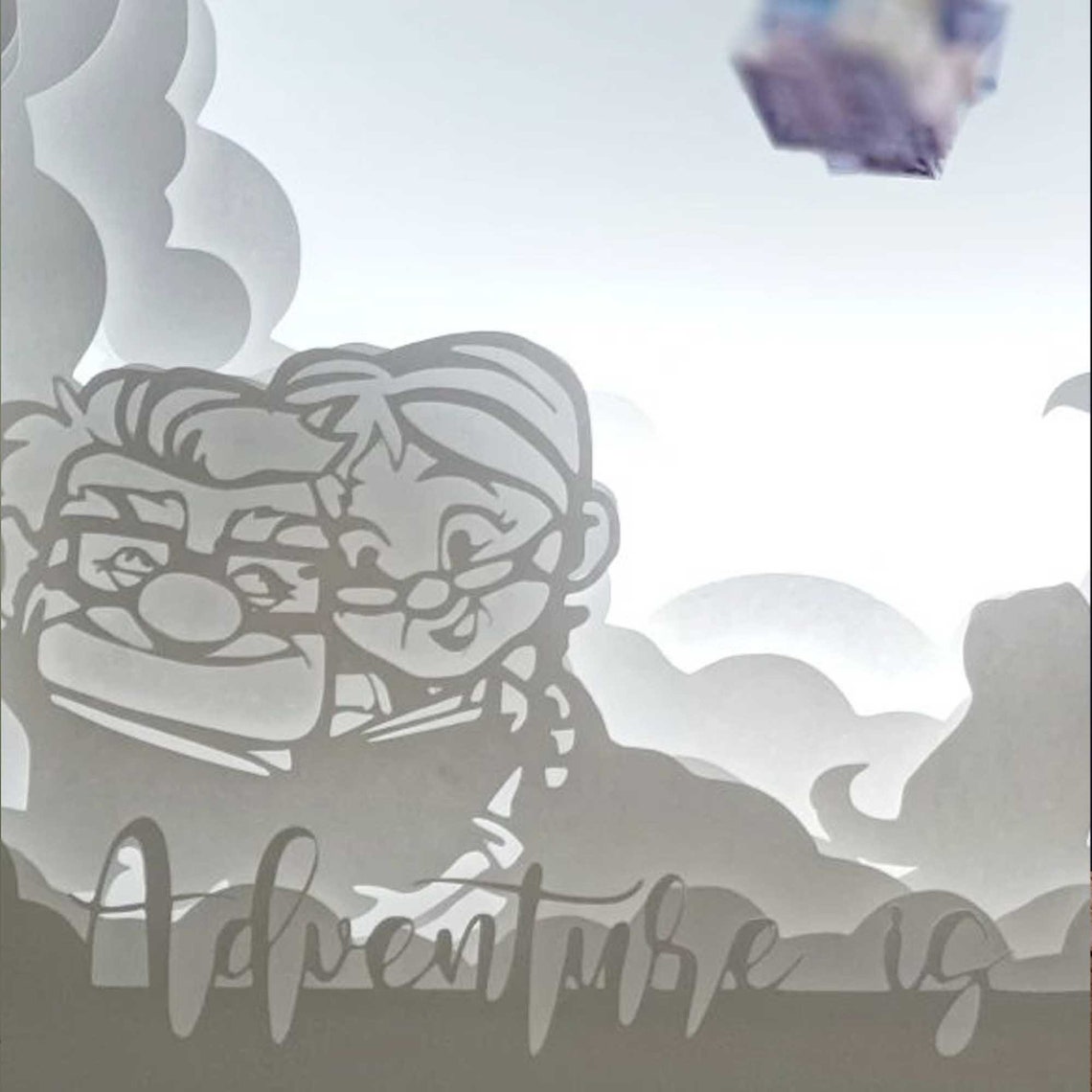 Lightbox Wood Paper-cut "up! " Movie Inspired, Home Decor Lamp ...