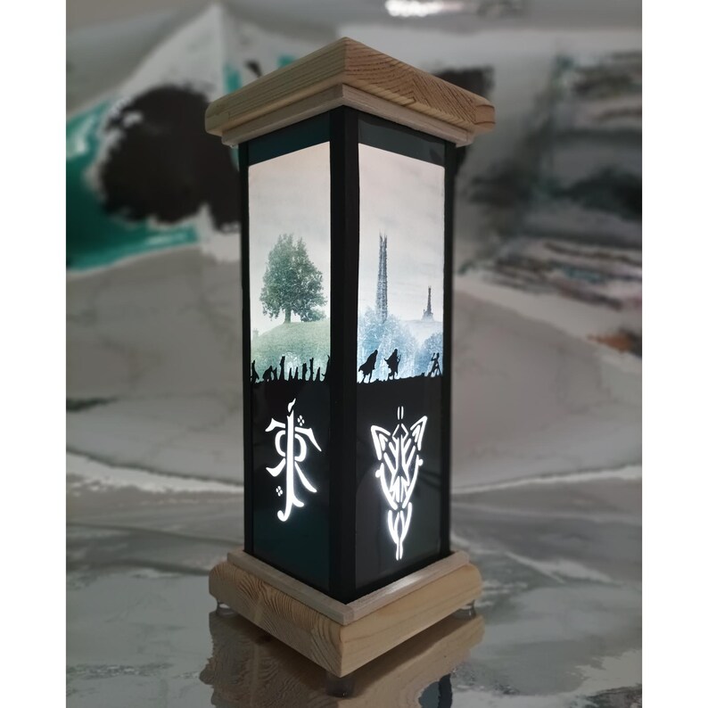 Lord of the Rings Inspired Luminary, Lightbox, Shadowbox, Wood and ...