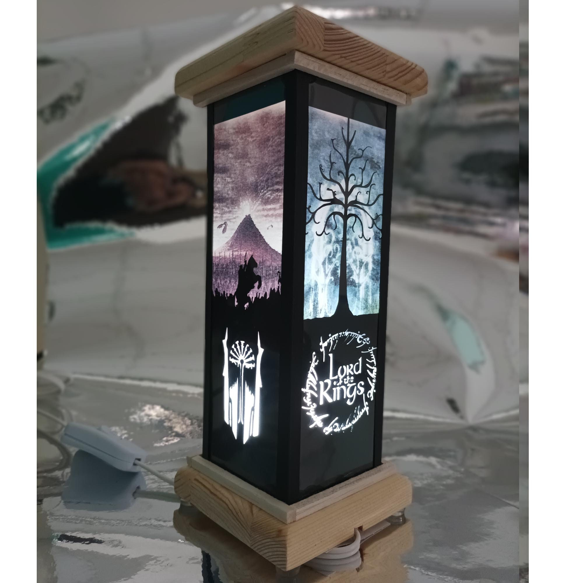 Lord of the Rings Inspired Luminary, Lightbox, Shadowbox, Wood and ...