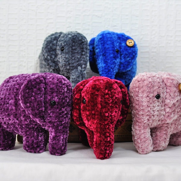 Red Elephant Plush - Etsy