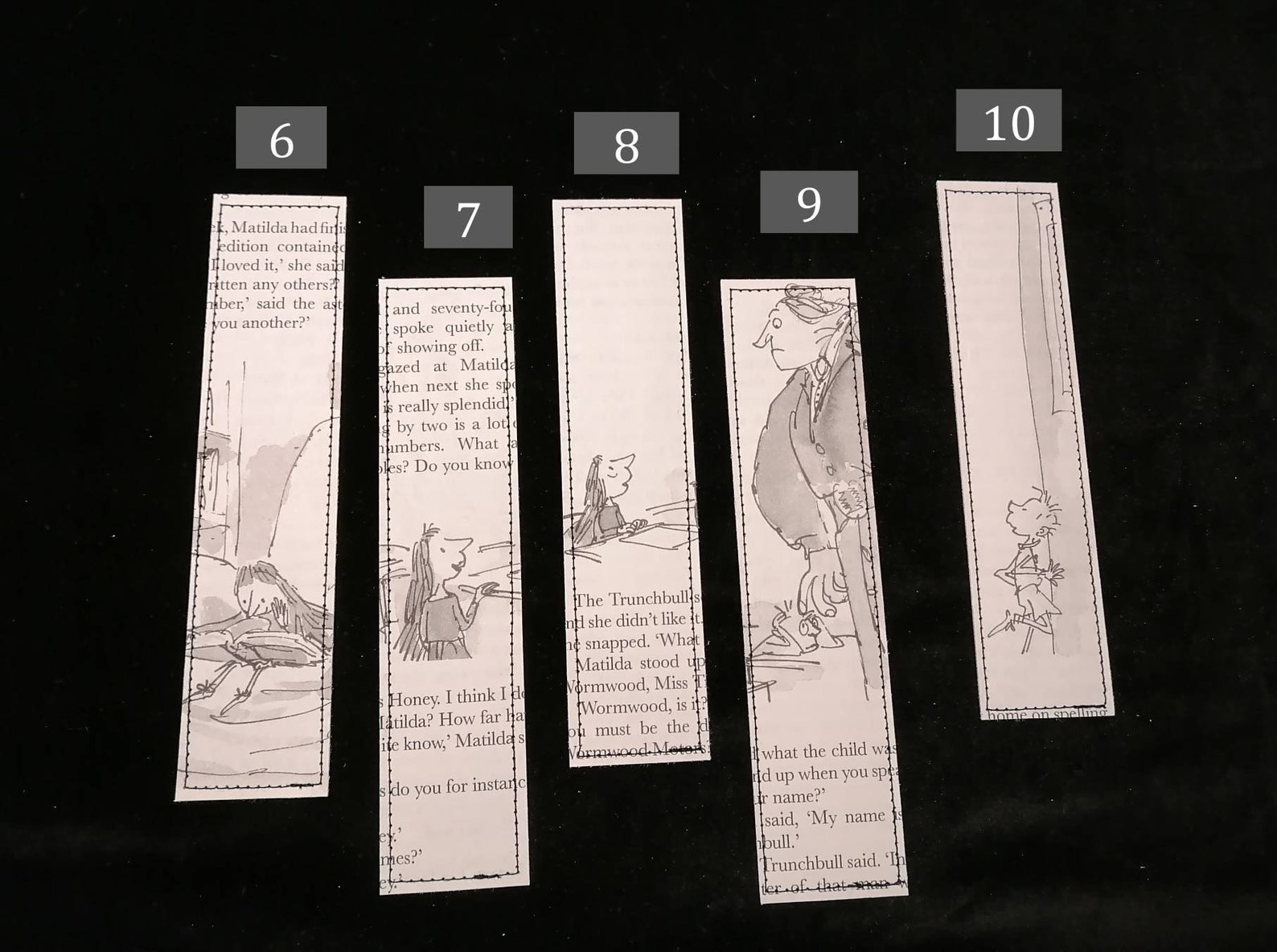 Matilda Roald Dahl Illustrated Bookmark bookish bookmark for | Etsy