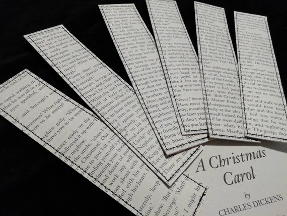 Charles Dickens' A Christmas Carol bookmarks made from | Etsy