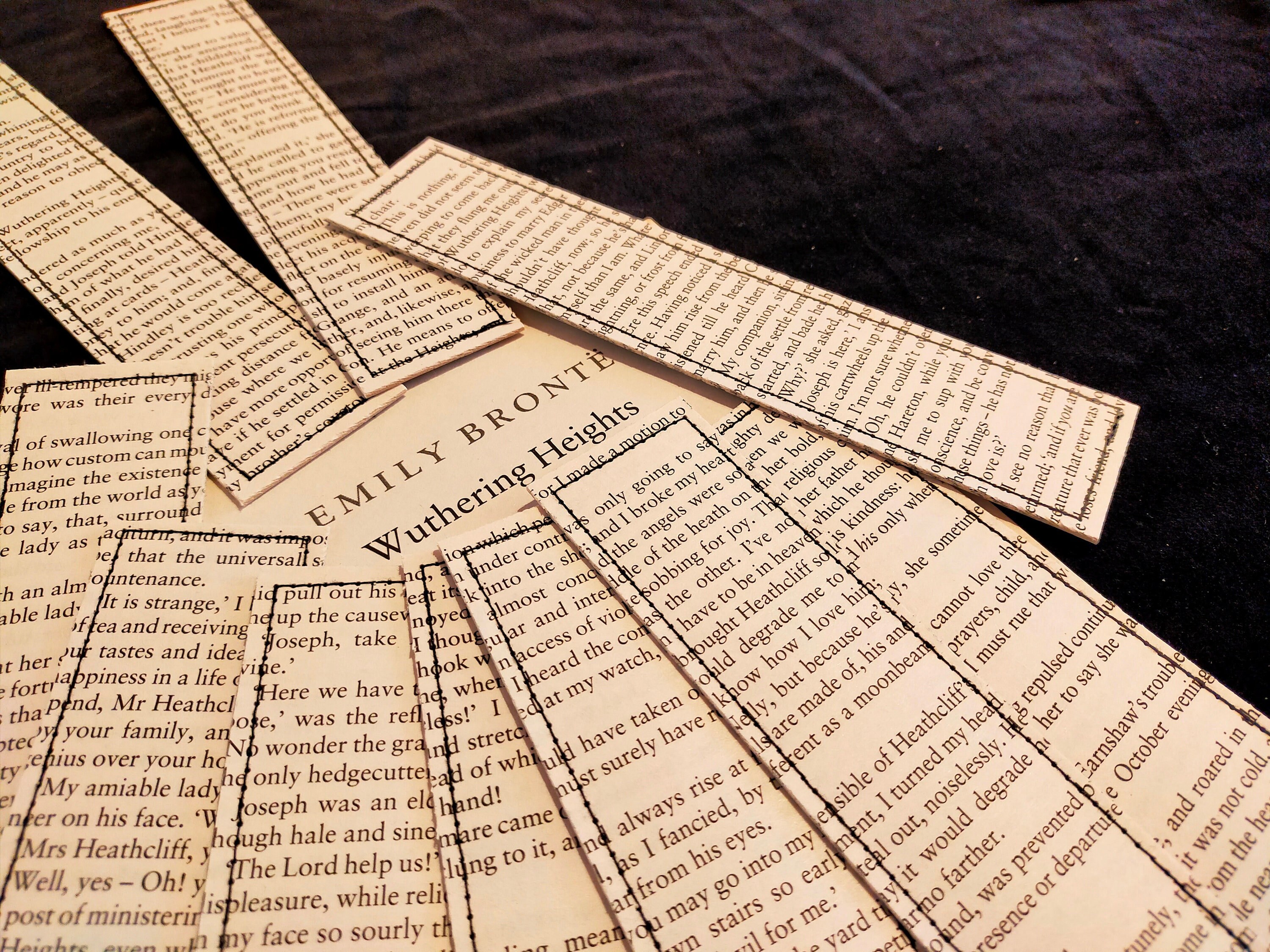 Wuthering Heights Emily Brontë Bookmark Made From Preloved Books - Etsy