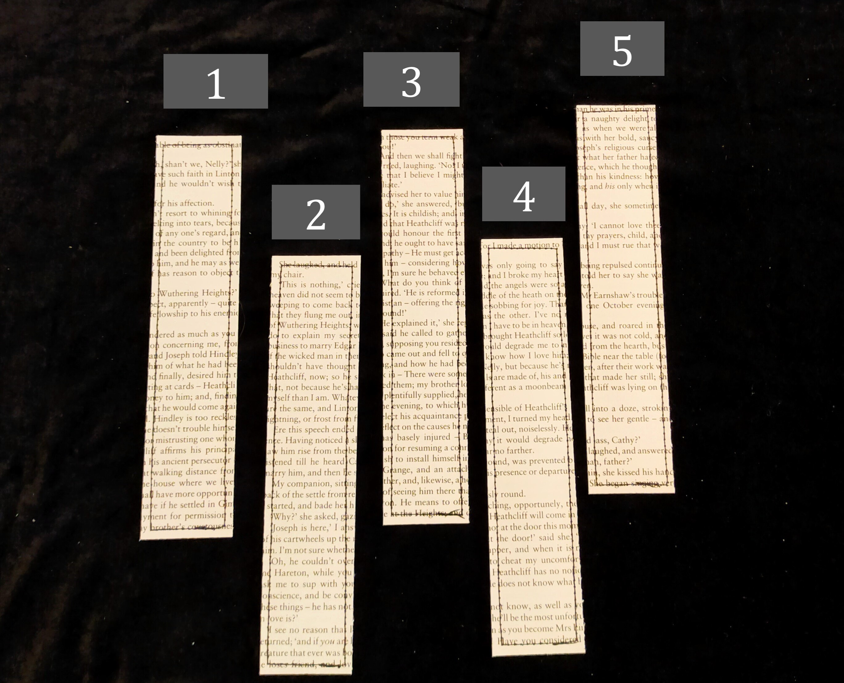 Wuthering Heights Emily Brontë Bookmark Made From Preloved - Etsy