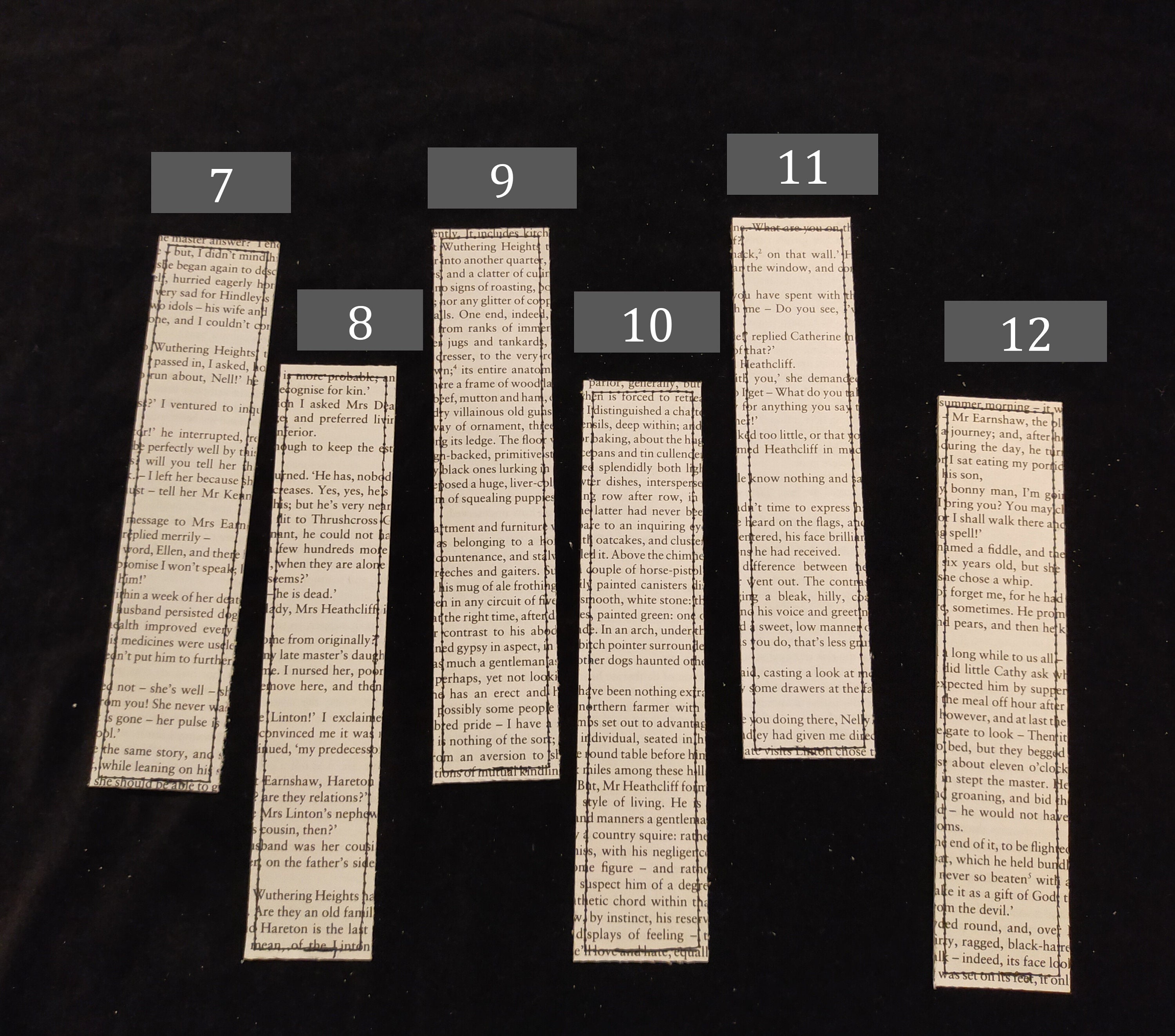 Wuthering Heights Emily Brontë Bookmark Made From Preloved Books - Etsy