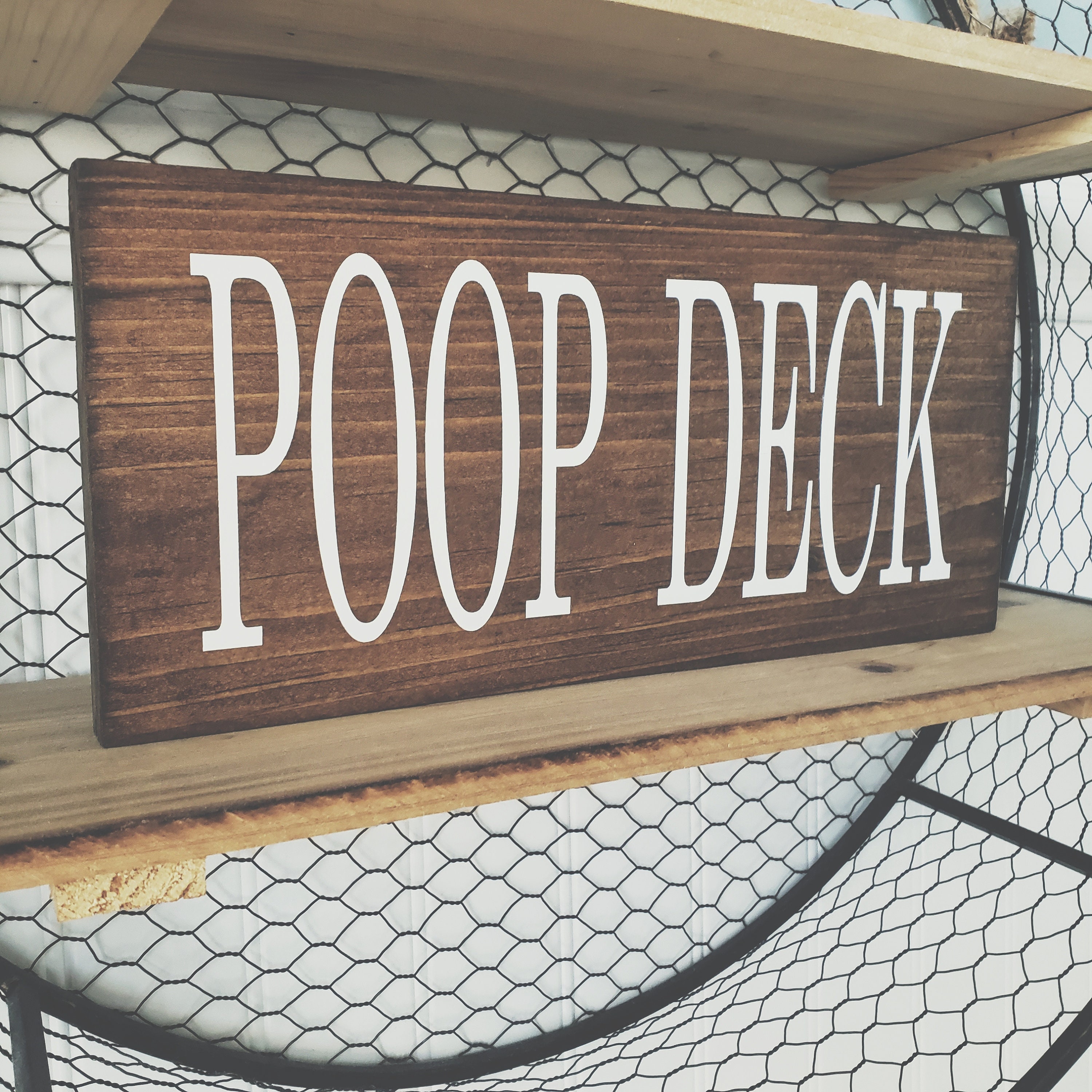 Poop Deck Sign Funny Bathroom Sign Home Decor Poop Decor | Etsy
