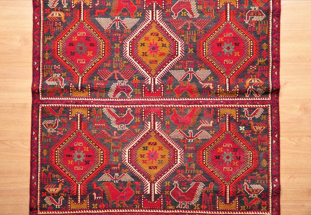 Kurdish Animal Motif Soumak - Etsy