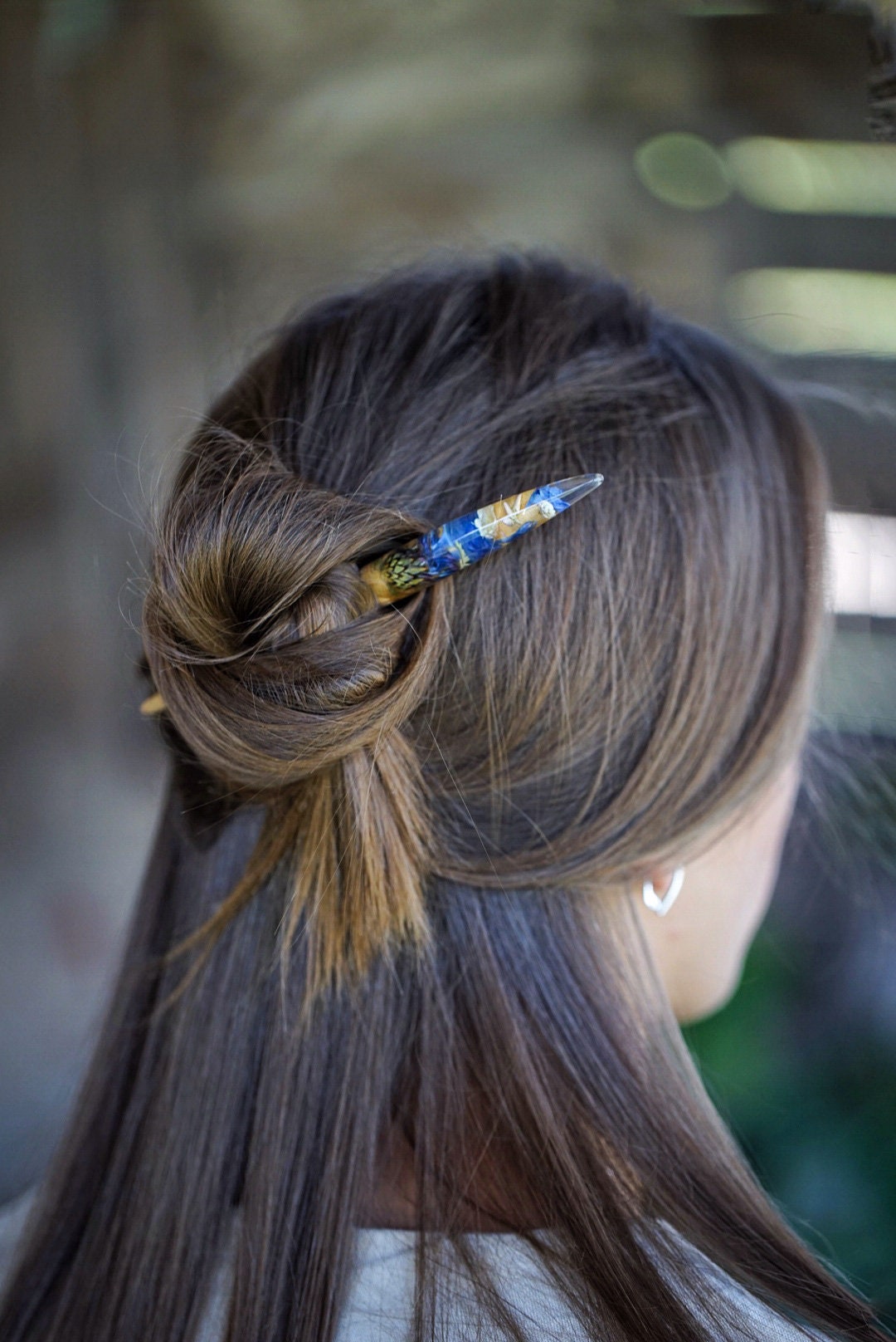 Personalized Wood Resin Hair Stick Wooden Hair Pin for Women | Etsy