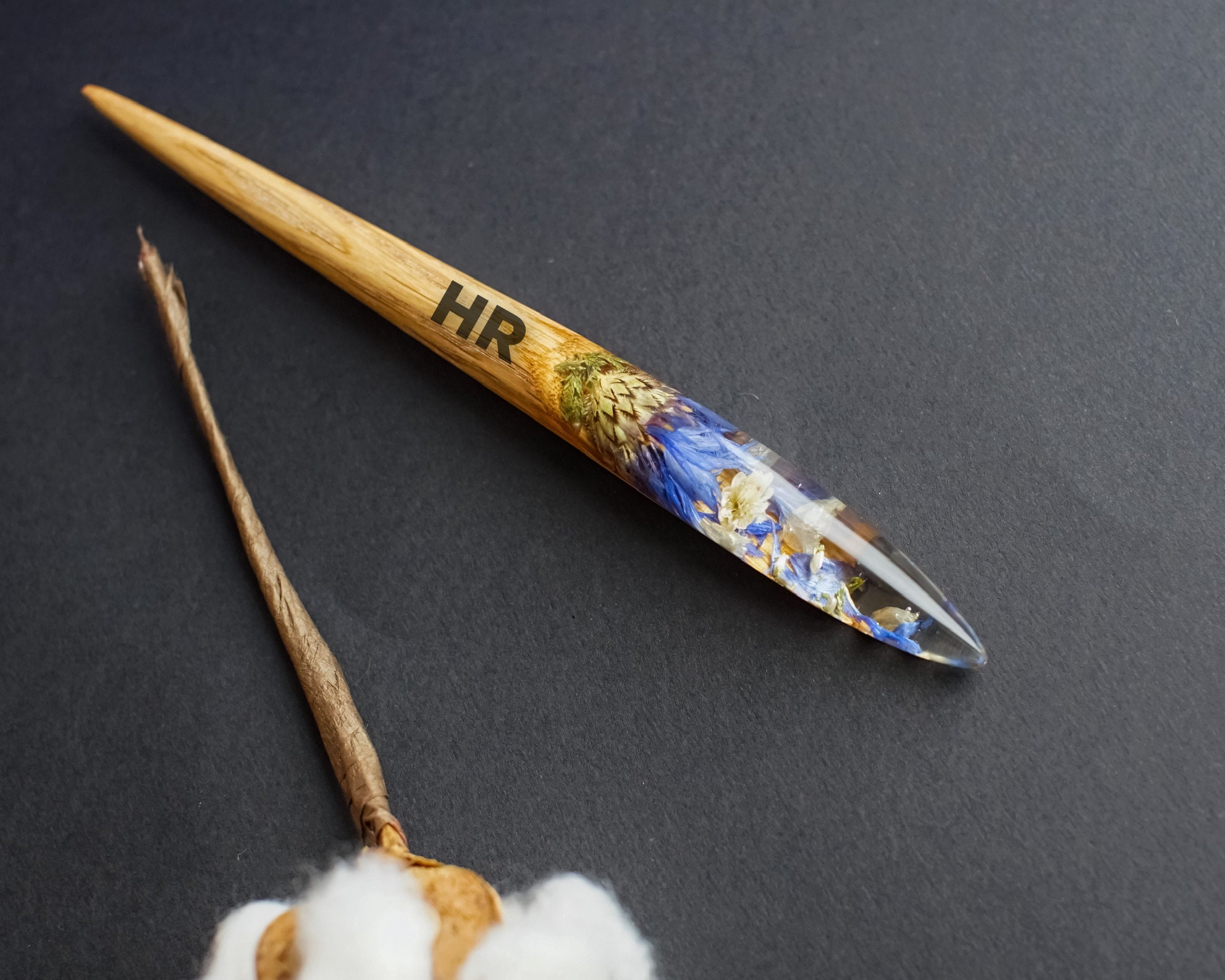 Personalized Wood Resin Hair Stick, Wooden Hair Pin for Women ...