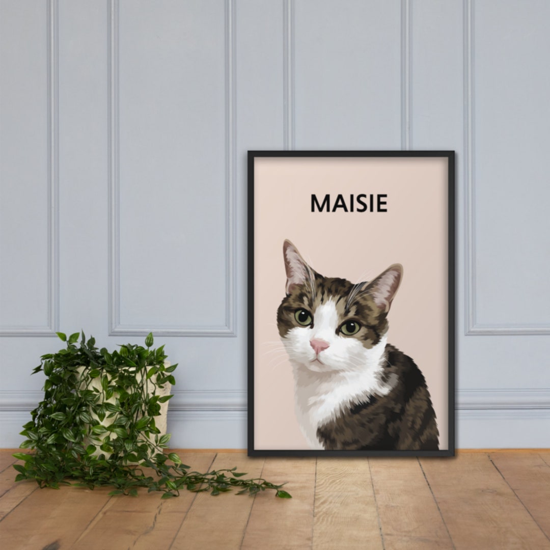 Cat Portrait Custom Cat Portrait Custom Pet Portrait - Etsy
