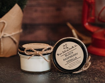 Black Raspberry Vanilla Homemade Blended Soy Candle - Etsy