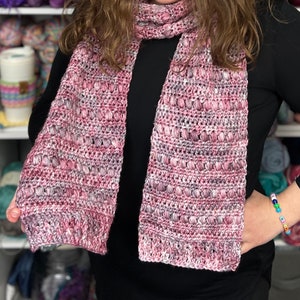 Crochet Scarf Pattern, Long Crochet Scarf; Easy Textured Crochet Scarf ...