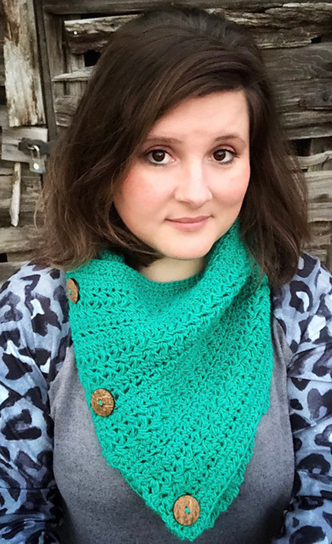 Crochet Cowl Pattern Button Cowl Crochet Pattern Pdf Cowl - Etsy