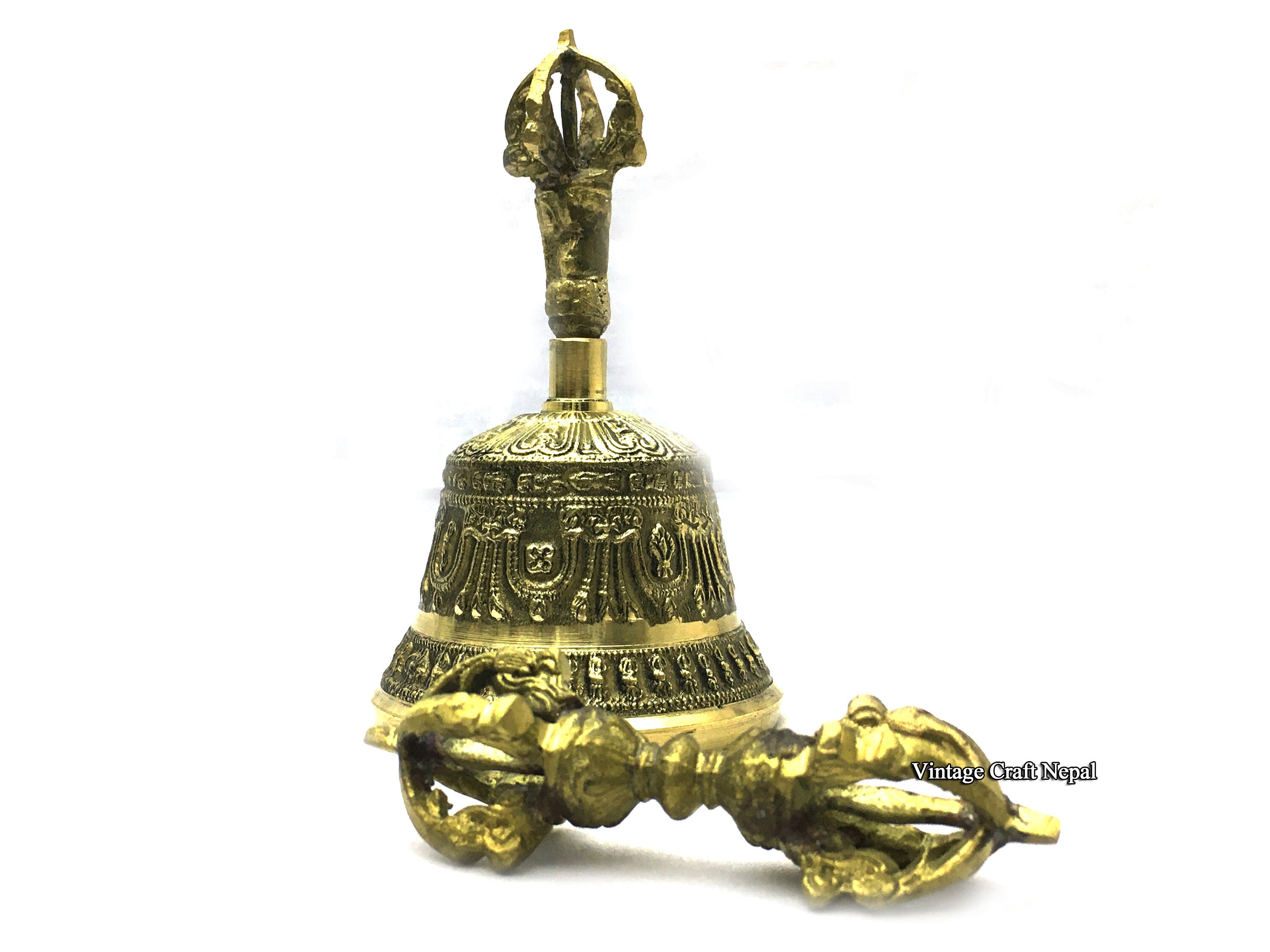 Tibetan Buddhist Prayer Bell and Dorge Handmade Bronze Bells - Etsy UK
